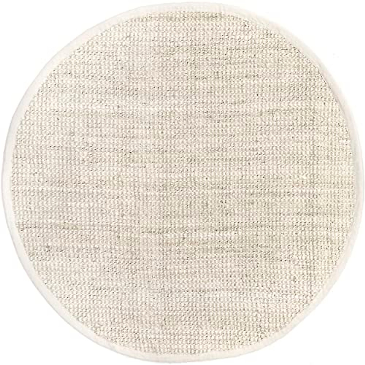 nuLOOM Ashli Handwoven Solid Jute Area Rug, 4' Round, Off-white