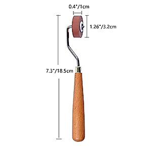 BANLTRE Rubber Brayer Roller for Printmaking, Ideal for Anti Skid Tape Construction Tools, Print,Craft Stamping Brayers for Wallpapers and Scrapbooks (0.4")