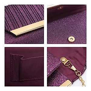 Dasein Women Evening Bags Wedding Purses Handbags Party Clutches Cocktail Prom Formal Clutch with Glitter