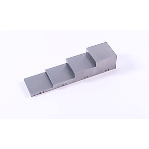 4 Step Test Block 1018 Steel Calibration Block UT Block 0.1"0.2"0.4"0.6" Thickness Step Wedge Ultrasonic Test Block Carbon Steel Block with ABS Carrying case ASTM E797