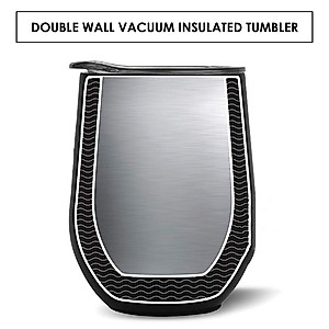 Snute Double-wall Stainless Steel Whiskey Glasses - Stemless Whiskey Nosing Glass (Black)