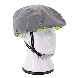 Reflective Helmet Cover – Bicycle Helmet Cover with Reflective Stripes Highly Visible Helmet Rain Waterproof Dustproof Road Bike MTB