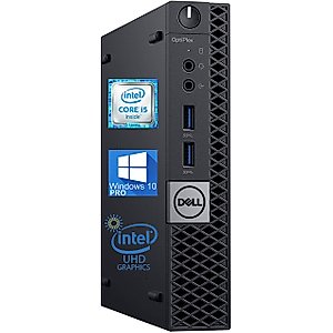 Dell OptiPlex 3040 Micro Desktop Computer, Intel Core i5-6500 Upto 3.2GHz 8GB RAM, 256GB SSD, AC Wi-Fi, Bluetooth, DisplayPort, HDMI - Windows 10 Pro (Renewed)