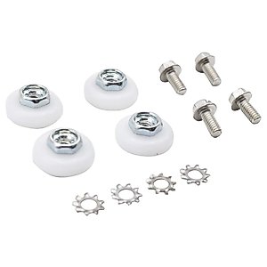 Basco Shower Door Rollers 3/4 inch Diameter Replacements for Sliding Shower Doors,White,ECPPROLLER