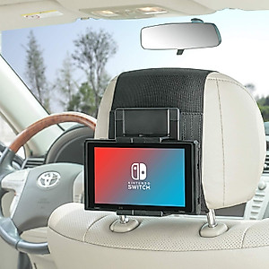 WANPOOL Car Headrest Holder, Swivel Car Headrest Mount Holder for Nintendo Switch & iPad Air, iPad Mini and Other Tablets