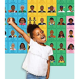 Carson Dellosa Inspiring Black Leaders Bulletin Board Set—Periodic Table Featuring 63 Inspiring African Americans with Header and Key, Homeschool or Classroom Decor (15 pc)