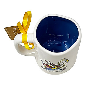 Rae Dunn Princess Inspired Ceramic Coffee/Tea Mugs (I'm Late I'm Late/Blue Interior)