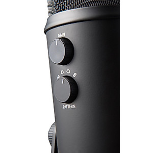 Blue Microphones Yeti (Blackout) Professional Multi-Pattern USB Microphone Bundle with Pop Filter (2 Items)