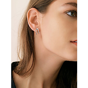 Frog Earrings for Women Sliver Frog Stud Earrings Frog Jewelry Cute Animal Earrings Trendy Stuff Cute Frog Stuff Birthday Christmas for Her