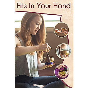 HIZLJJ Handmade Tibetan Spiritual Healing Meditation Yoga Singing Bowl Set for Advanced Yoga Learner (Size : 8cm)