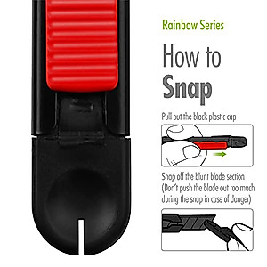 FantastiCAR Snap Off Retractable Box Cutter Utility Knife with Soft Material or Metal Handle Grip, Simple Blade Change and Auto-lock Design, for Heavy Duty Jobs (9mm and 18mm)