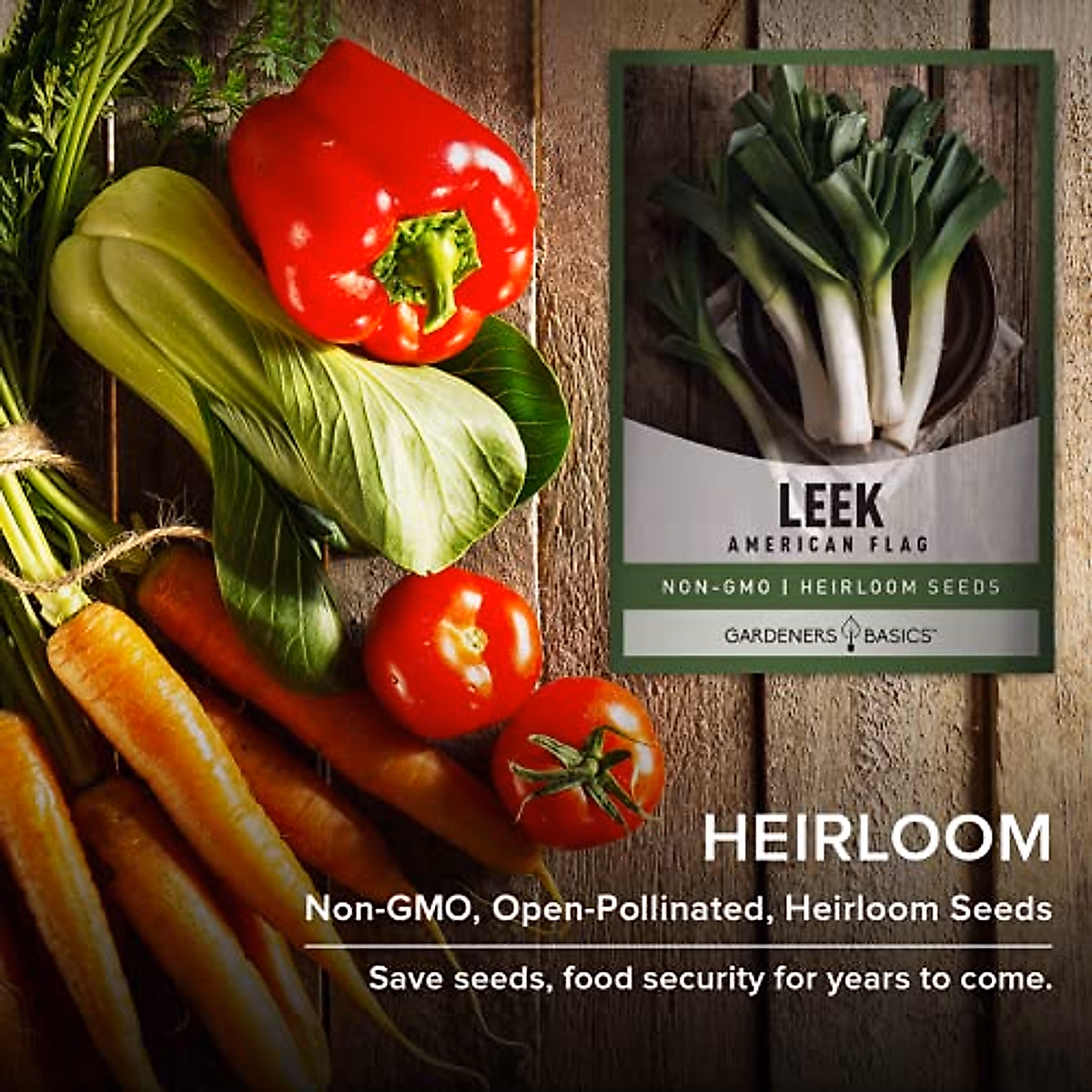 Leek Seeds for Planting Heirloom - American Flag, Non-GMO Vegetable Variety- 1 Gram Seeds Great for Summer Gardens by Gardeners Basics