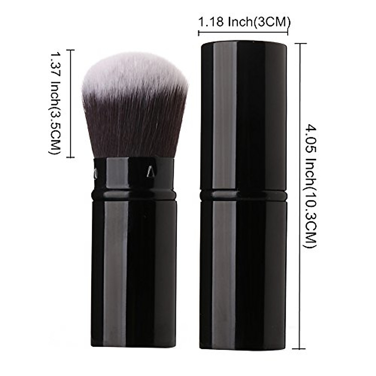 Retractable Makeup Blush Brushes, Sinide Professional Kabuki Brush Set - Best Foundation Brush Travel Kit for Mineral Powder,Contouring, Cream or Liquid Cosmetics