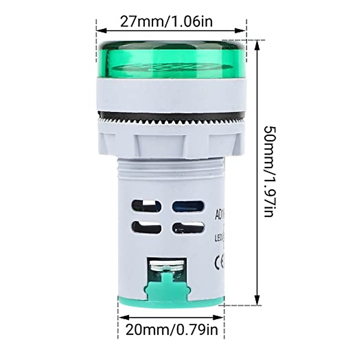 DROK AC 500V Voltage Meter, 3pcs AC 60-500V 110v 220v Voltage Monitor Digital Larger LED Screen Voltmeter Volt Detetor Green Red Yellow Signal Indicator Light Panel