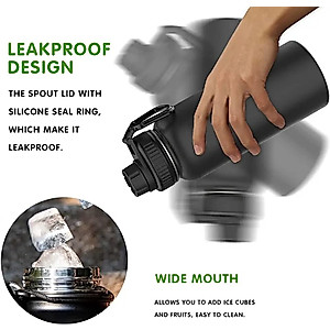 WAASS Sports Water Bottle - 32 Oz,Leak Proof, Vacuum Insulated Stainless Steel, Double Walled Hot & Cold Drink