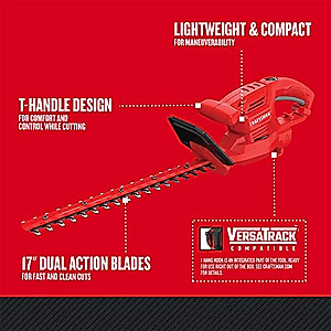 CRAFTSMAN Hedge Trimmer, 17-inch, Corded (CMEHT150)