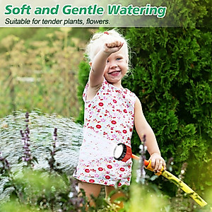 Dreyoo 1 Pcs 1000 Water Nozzle, Garden Plastic Watering Hose Nozzle 11 GPM with PTFE Thread Seal Tape for Tender Plants, Flowers, Greenhouse, Nursery Garden, Potting, Container