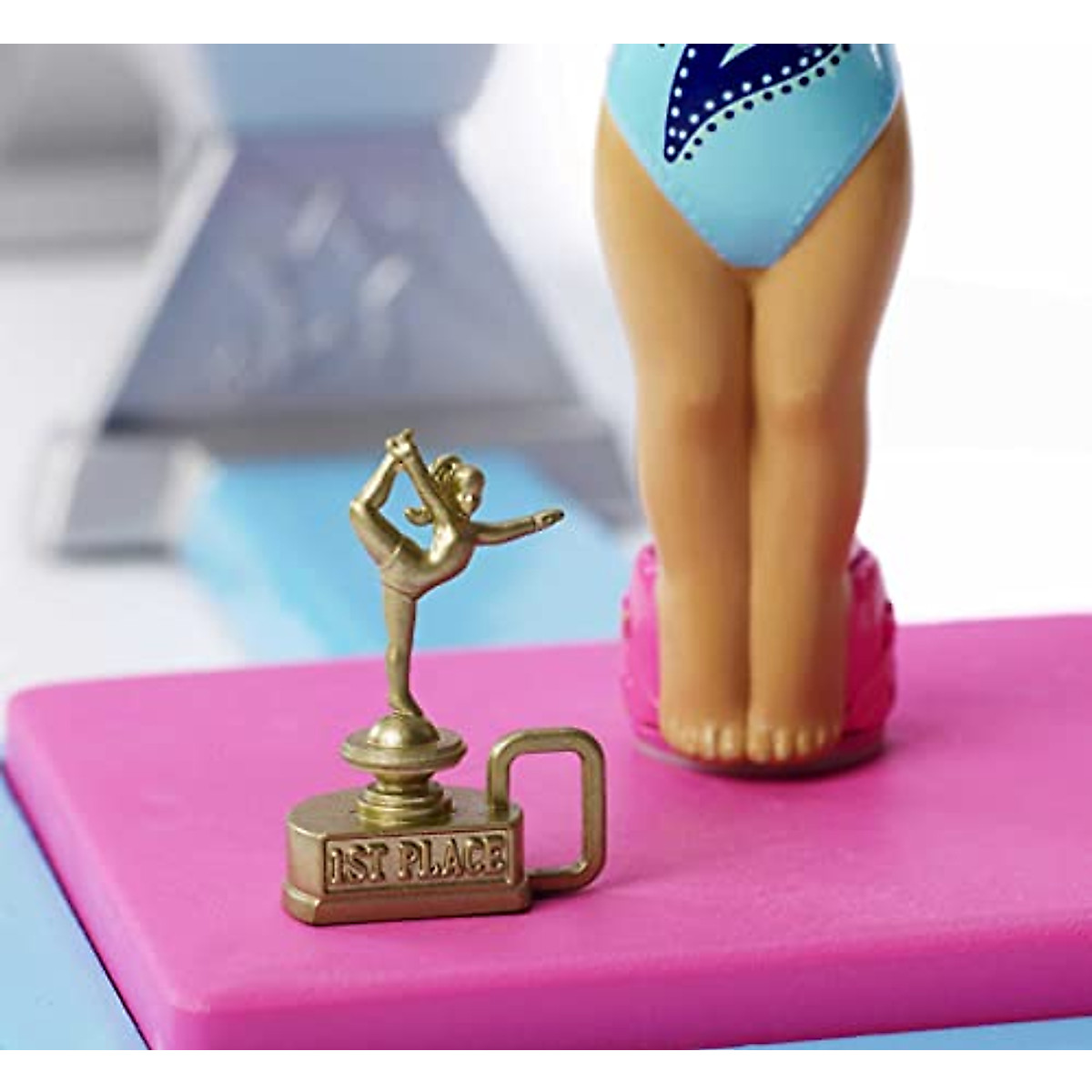 Barbie Gymnastic Dolls & Accessories, Flippin' Fun Gymnast Playset with 2 Dolls, Balance Beam & Flipping Dismount Action