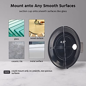 MOSHUSO Foyomont SC45 4.5" Suction Cup Mount Camera Car Mount for Video Shooting On Car Body, Boats, Windows, or Any Smooth Surface Compatible with Action Cameras, DSLR Cameras (Titanium-4.5")