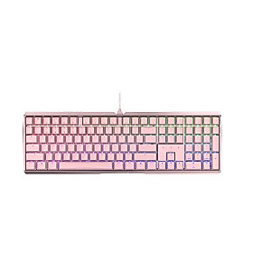 Cherry MX 3.0 S Wired Mechanical Gaming Keyboard. Aluminum Housing Built for Gamers w/MX Brown Switches. RGB Backlit Color Display Over 16m Colors. Pink