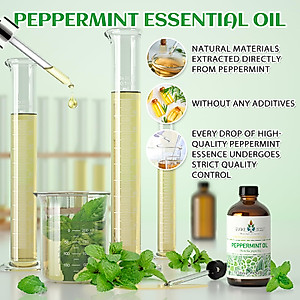 EVOKE OCCU Peppermint Oil 4 Fl Oz, Pure Peppermint Essential Oil for Hair, Skin, Diffuser - 118ml