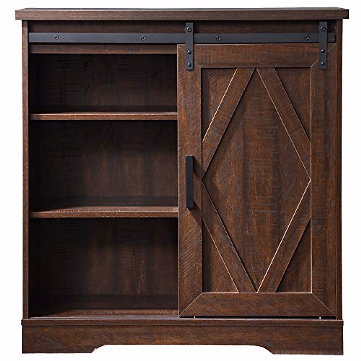 WAMPAT LED 2 in 1 Buffets & Sideboards Buffet Table Bar Cabinet with 2 Doors for Dining Room,Brown