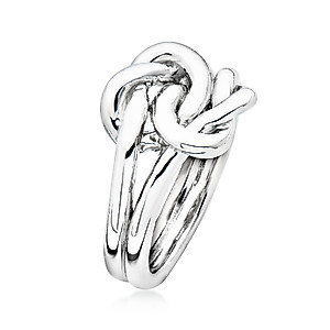 Ross-Simons Italian Sterling Silver Double Love Knot Ring. Size 7