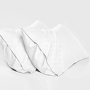 BEDELITE Pillow Cases Standard Size Set of 2, Rayon Derived from Bamboo, Cooling Pillow Cases for Summer Hot Sleepers & Night Sweats, Breathable Silky Soft Envelope Pillowcases(White, 20"x26")