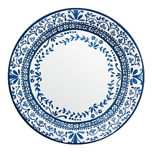 Corelle Vitrelle 6 PIECE Dinner Plates Set, Triple Layer Glass and Chip Resistant, Lightweight Round Plates, Portofino