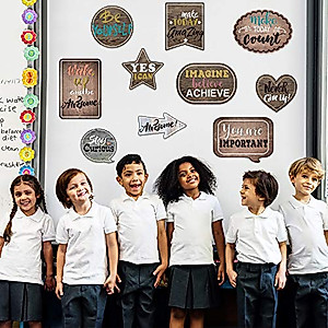 30Pcs Home Sweet Farmhouse Classroom Decoration Positive Sayings Accents Motivational Inspirational Signs Cutouts with Glue Point Dots for Bulletin Board Class Office Nursery Home Decor