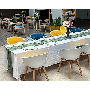 3 Pack 160 inch Sage Green Cheesecloth Table Runner-13.3ft Long Sage Table Runner Sheer Gauze Cheese Cloth Runner Sage Party Decorations for Wedding Reception, Baby Shower Bridal Shower Birthday Party