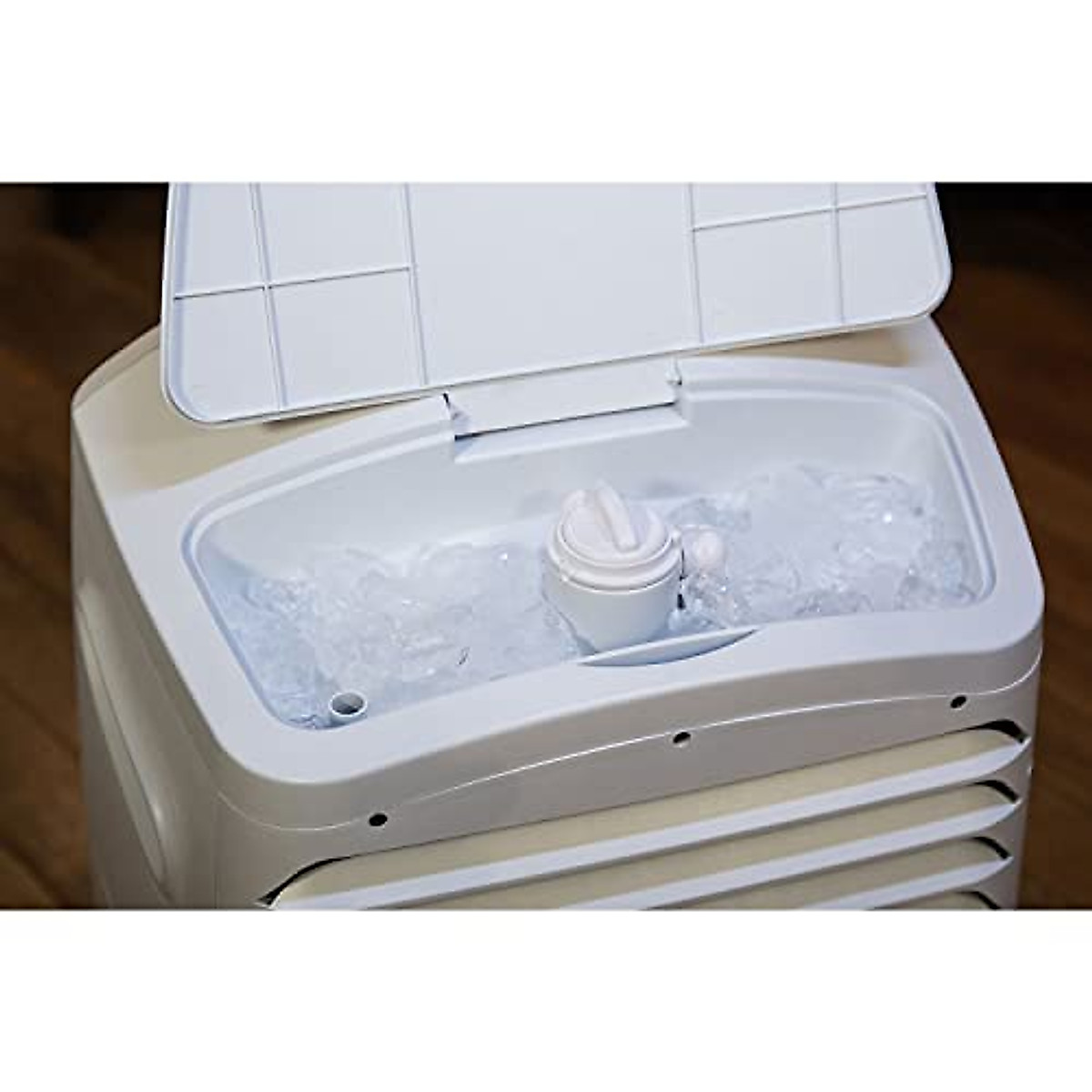 Honeywell 525 CFM Indoor Portable Evaporative Air Cooler, Fan & Humidifier with Ice Compartment & Remote, White