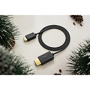 Nanosecond Super Extreme Thin High Speed Mini HDMI Cable (2.6 ft / 0.8 m) - World's thinnest and Most Flexible Mini HDMI Cable