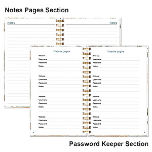 Address Book with Alphabetical Tabs - Telephone & Address Book with Address Contacts, Special Date, Phone, Birthday & Internet Login Password for Home and Office, 4.3" x 6.2", Rose Leaf