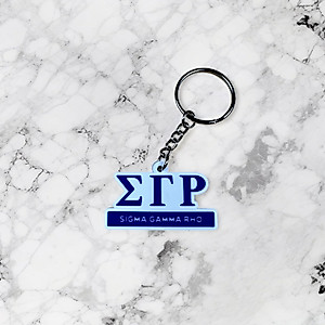 Desert Cactus Sigma Gamma Rho Keychain Decorative PVC Material Durable and Lightweight Great for Gifts and accessories (PVC Keychain Letter Name)