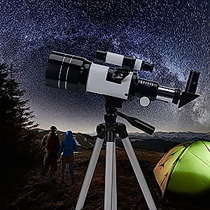 Telescope for Kids &Adults &Beginners,70mm Aperture 300mm AZ Mount with Adjustable Tripod and Fully Multi-Coated Optics, Portable Astronomy Refractor Telescope, Wireless Remote…