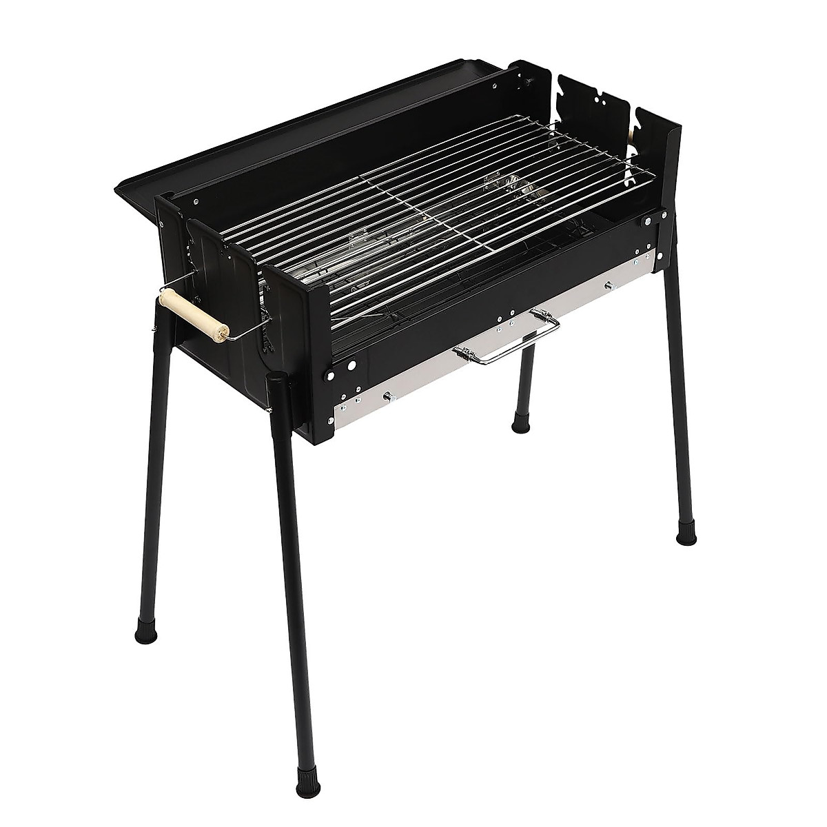 Portable Charcoal Grills 11.42 * 25.79 IN Foldable Camping Barbecue Grill for Outdoor BBQ for Outdoor Cooking Camping Hiking & Any Outdoor Event