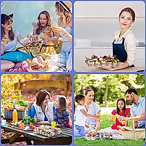 20 Sets Cupcake Containers 24 Count Cupcake Holders Stackable Cupcake Boxes Clear Disposable with Detachable Tall Dome Lid Plastic Cupcake Trays for Wedding Birthday Kitchen Baking Supplies