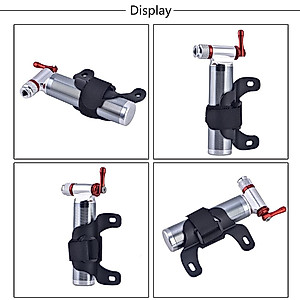 Bike Pump CO2 Inflator, Portable Lightweight Aluminum Alloy Mountain Bike Road Tyre Tube Pump