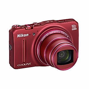 Nikon COOLPIX S9700 Compact Digital Camera - Red (16.0 MP, 30x Zoom) 3.0 inch