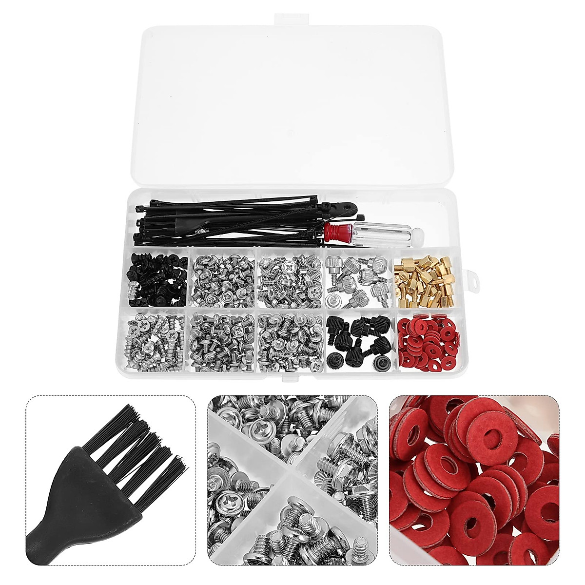 DOITOOL 1 Box Case Screw Set Hard Drive Mounting Screws Computer Holder for Laptop Computer Repair Tool Kit Replacement Computer Screws Kit Electronic Notebook Plastic Cable Tie
