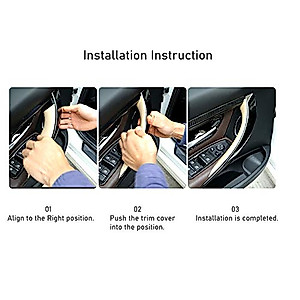 Jaronx 2PCS Door Handle Covers Compatible with BMW 3 Series 4 Series Driver Side &Passenger Side Door Pull Handle Covers (Compatible with BMW 320i,328i,330i,335i F30/F31 and 428i, 435i F32/F36)(Black)