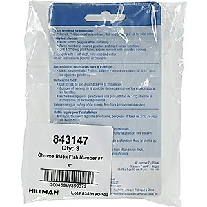 Distinctions 843147 Black Flush-Mount 4-Inch House Number 7