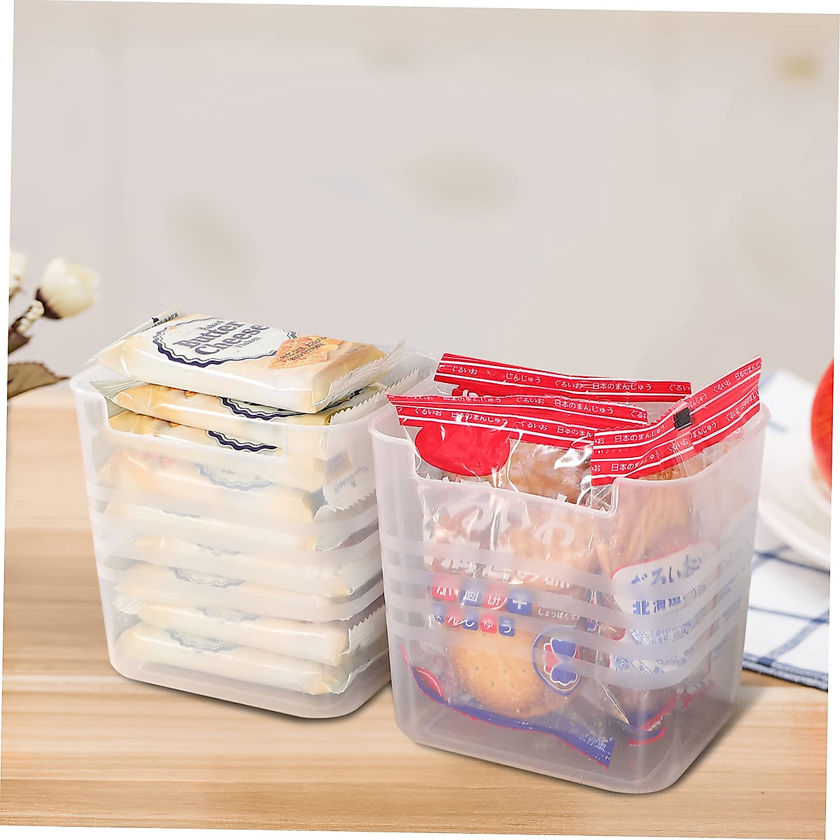 FUNOMOCYA 2pcs Storage Rack Mini Fridge Freezer Organizer Bins Snack Organizer Food Containers Fridge Side Door Storage Containers Clear Storage Containers Plastic Condiment Refrigerator