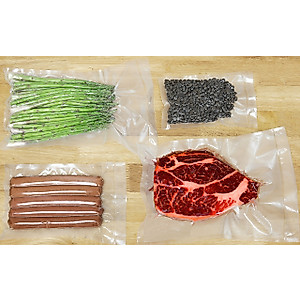 100 Count - Precut Food Vacuum Sealer Bags Storage, Gallon Size 11" x 16"