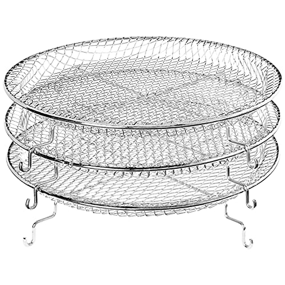 GoWISE USA GW22954 7-Quart Electric Air Fryer with Dehydrator& 3 Stackable Racks, Digital Touchscreen with 8 Functions + Recipes, 7.0-Qt, Mint/Silver