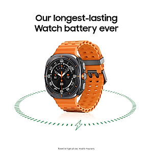 SAMSUNG Galaxy Watch Ultra 47mm LTE AI Smartwatch w/Energy Score, Wellness Tips, Heart Rate Tracking, Sleep Monitor, Fitness Tracker, GPS, 2024,Titanium Gray (Renewed)