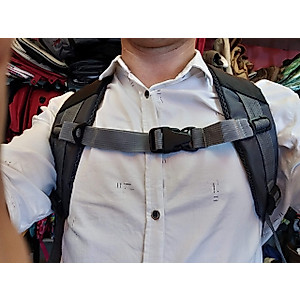 Amlrt HDHYK Backpack Chest Strap- Nylon -Suitable for Webbing on The Backpack up to1in. Black