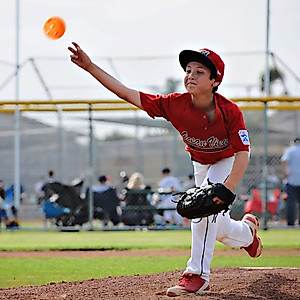 GSE Games & Sports Expert 12-Pack Practice Baseballs, Plastic Baseballs Training, Hollow Airflow Softballs for Pitching, Batting, Catching for All Skill Levels (Orange)