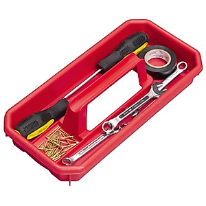 Akro-Mils 09514 ProBox 14-Inch Plastic Toolbox for Tools, Hobby or Craft Storage Toolbox with Removable Tray, 14-Inch x 8-Inch x 8-Inch, Red